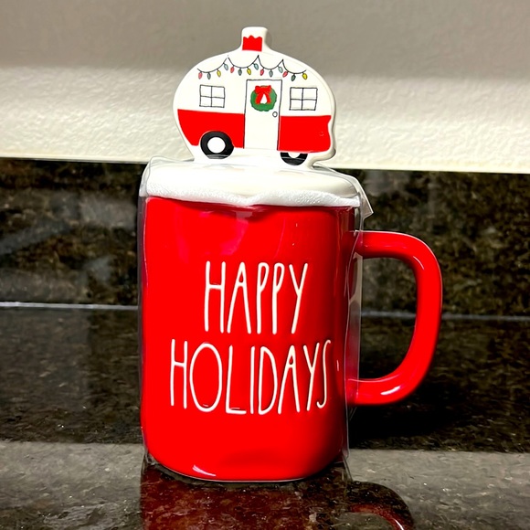 Rae Dunn | Holiday | Rae Dunnhappy Holidays Camper Mug Topper | Poshmark